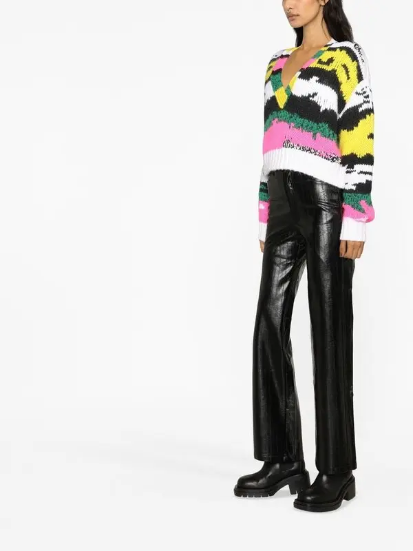 Philosophy Di Lorenzo Serafini Patterned-jacquard Chunky-knit Cardigan