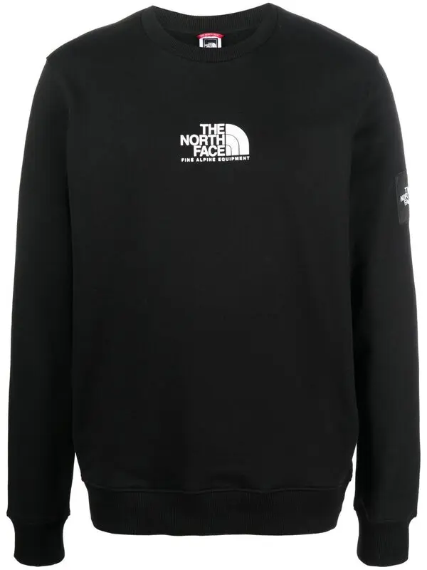 The North Face Logo-print Crewneck Sweatshirt - Black