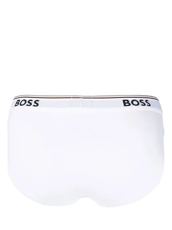 BOSS Logo-waistband Briefs Set Of 3 - White