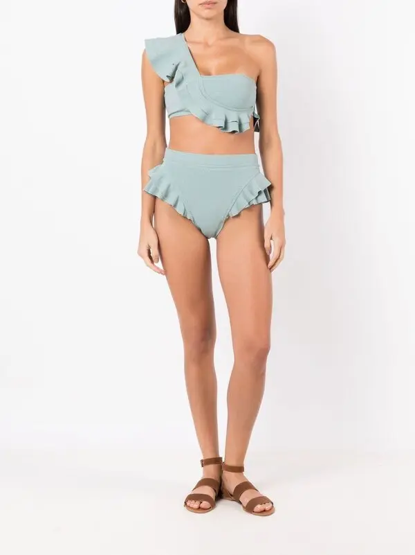 CLUBE BOSSA Turbe High-waist Bikini Bottom - Blue
