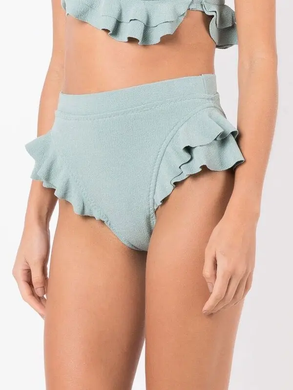 CLUBE BOSSA Turbe High-waist Bikini Bottom - Blue