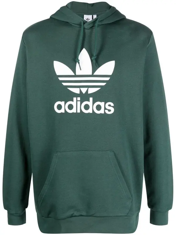 Adidas Logo-print Hoodie - Green