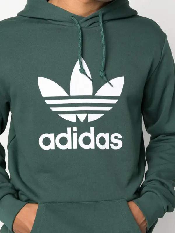 Adidas Logo-print Hoodie - Green