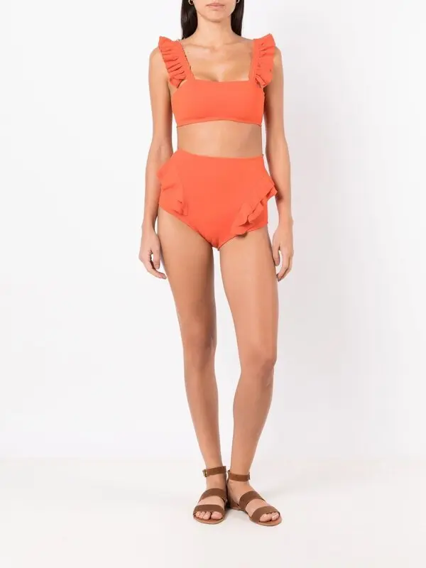 CLUBE BOSSA Zarbo Square-neck Bikini Top - Orange