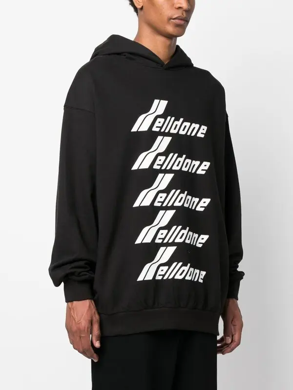 We11Done Logo-print Hoodie - Black