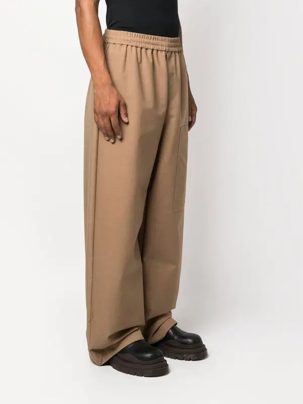 Off-White Logo-embossed Wide-leg Trousers