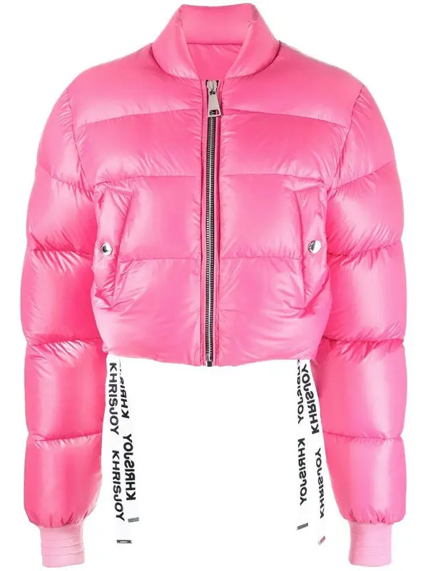 Khrisjoy Cropped Puffer Jacket - Pink