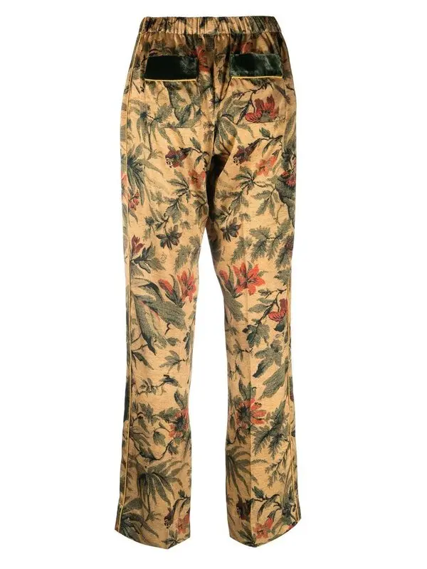 F.R.S FOR RESTLESS SLEEPERS Floral-print Trousers - Yellow