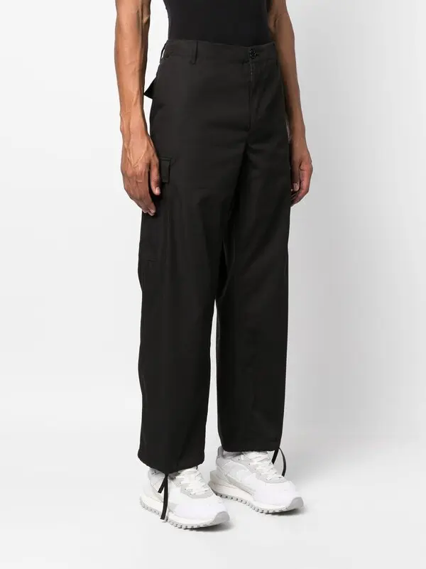 Kenzo Cotton Cargo Trousers - Black