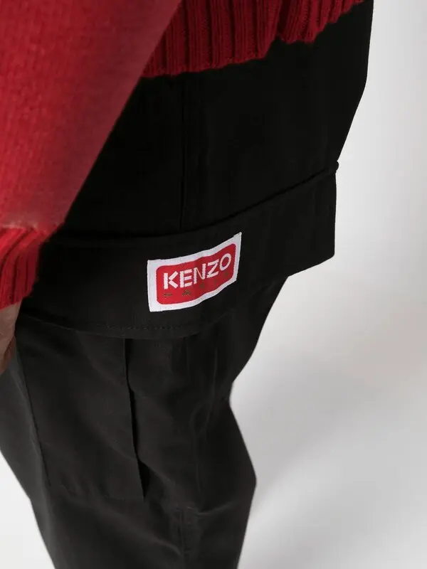Kenzo Cotton Cargo Trousers - Black