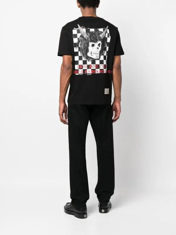 Amiri X Wes Lang Checker Skull T-shirt