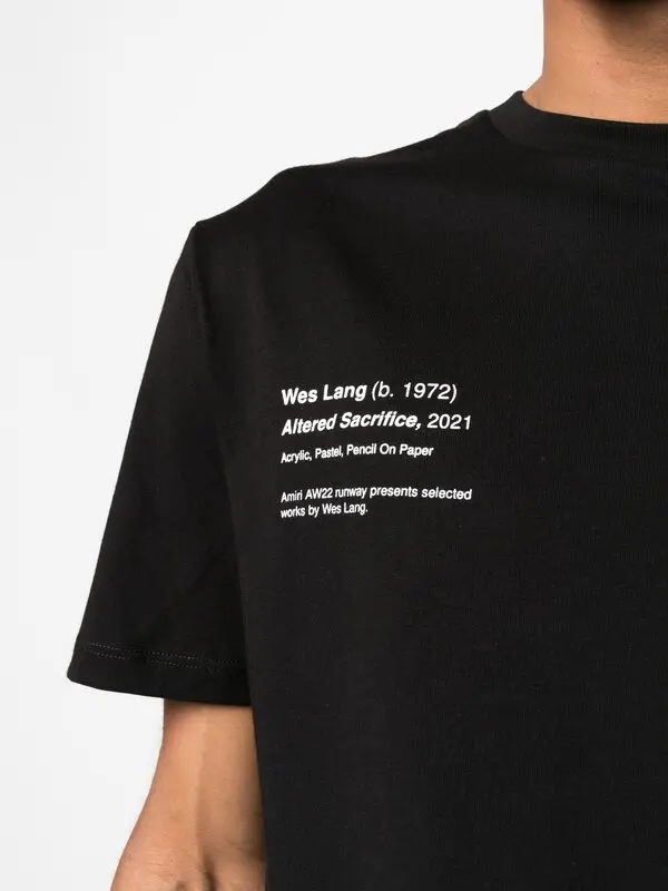 Amiri X Wes Lang Checker Skull T-shirt