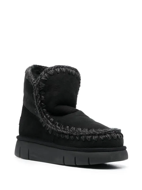 Mou Suede Ankle Boots - Black
