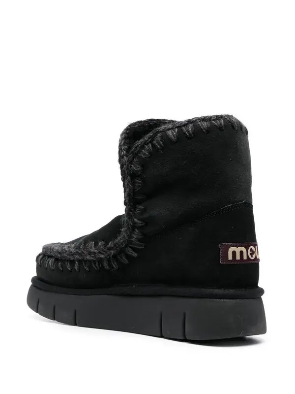 Mou Suede Ankle Boots - Black