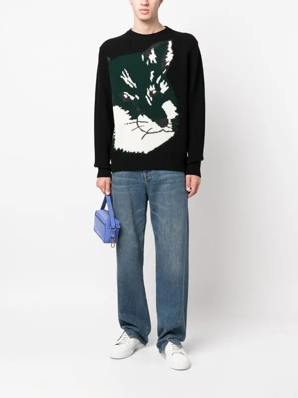 Maison Kitsuné Fox Head Jacquard Jumper