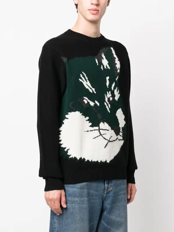 Maison Kitsuné Fox Head Jacquard Jumper