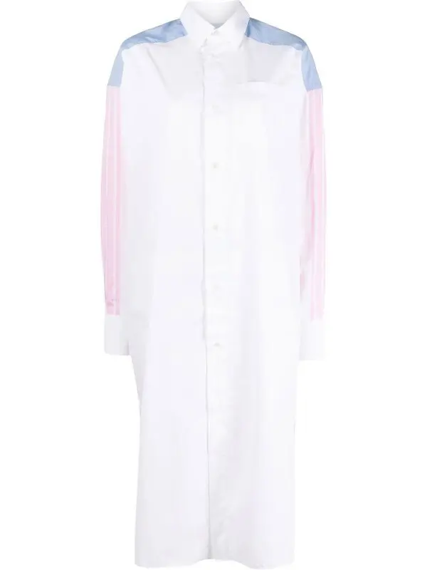 Maison Kitsuné Colour-block Shirt Dress