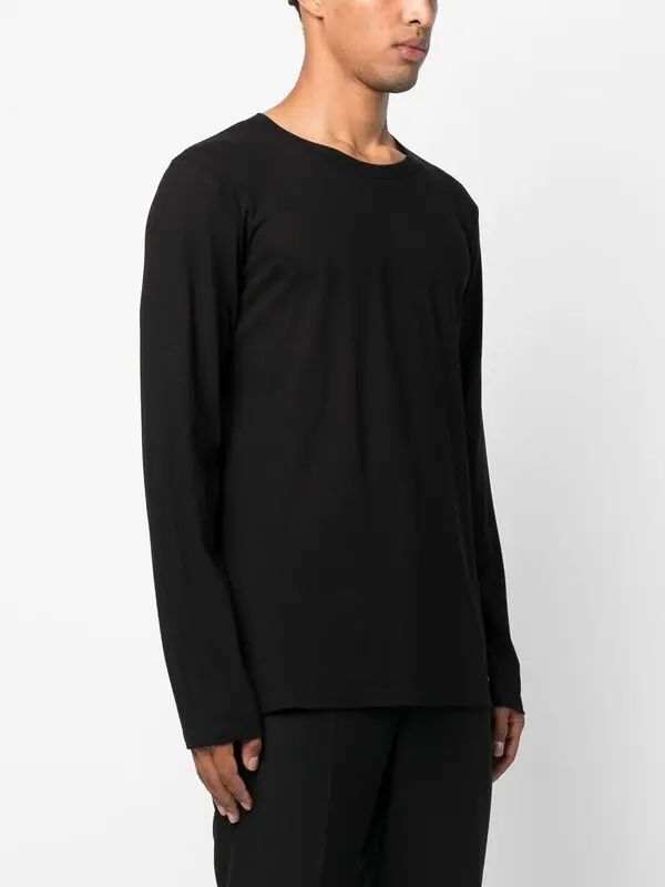 JIL SANDER Long-sleeved Cotton T-shirt - Black