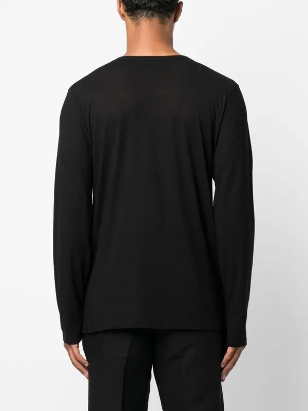 JIL SANDER Long-sleeved Cotton T-shirt - Black