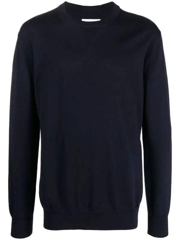 JIL SANDER Crew-neck Wool Jumper - Blue