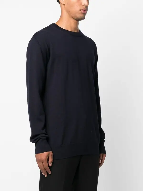 JIL SANDER Crew-neck Wool Jumper - Blue