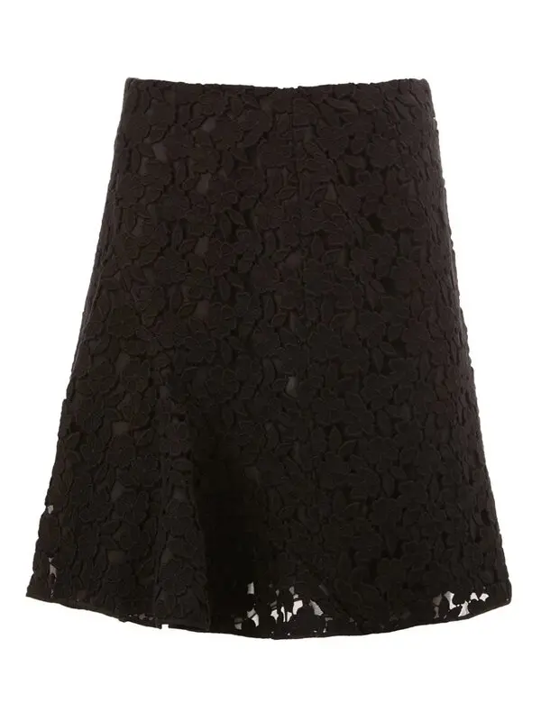 Giambattista Valli Lace Pleated Skirt