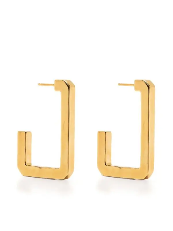 Zadig&Voltaire Rectangular Hoop Earrings - Gold