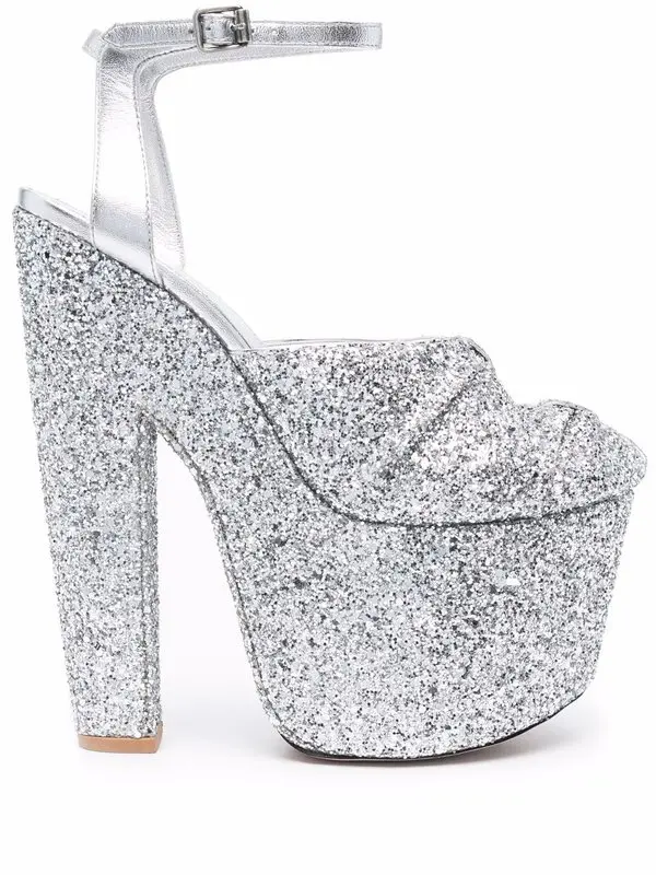 Giambattista Valli Glitter Platform Pumps