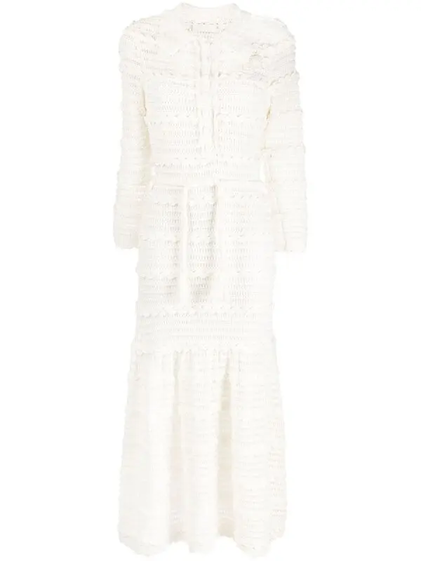 Zimmermann Crochet-detail Long-sleeve Maxi Dress
