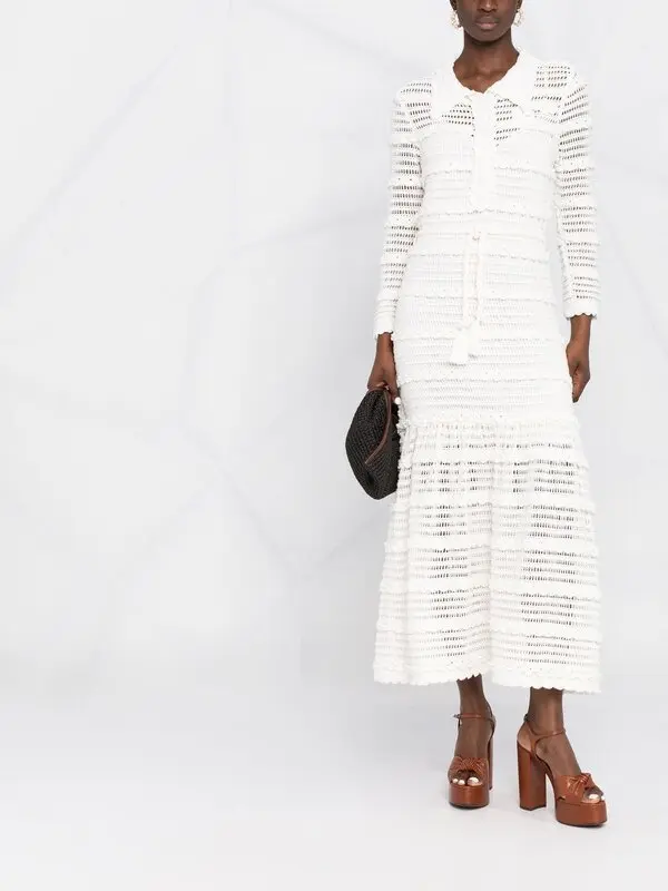 Zimmermann Crochet-detail Long-sleeve Maxi Dress