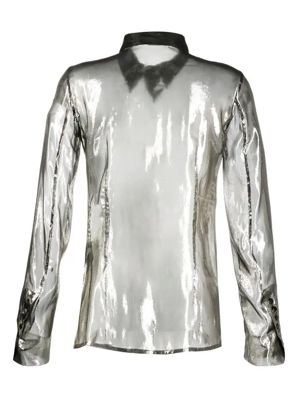SAPIO Lamé-effect Long-sleeved Shirt