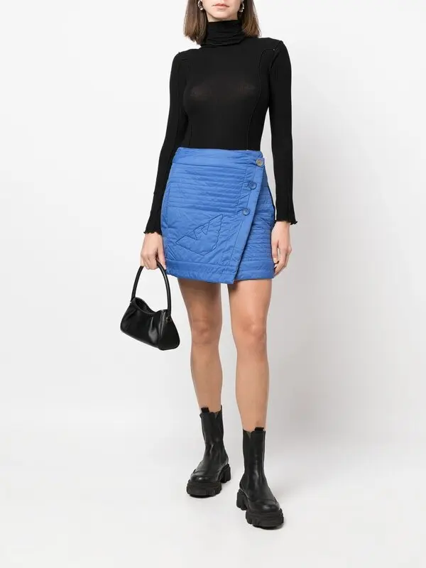 Emporio Armani Quilted Wrap Mini Skirt