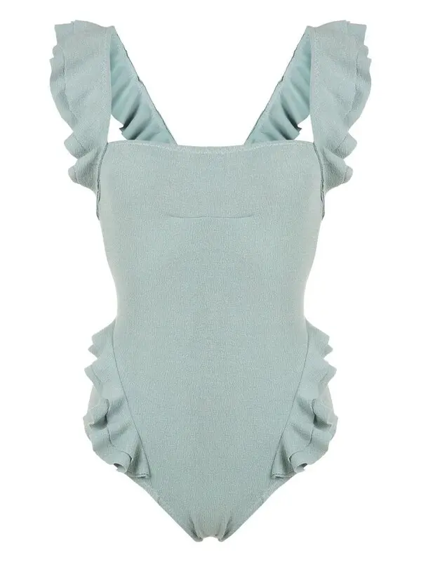 CLUBE BOSSA Barbette Square-neck One-piece - Blue