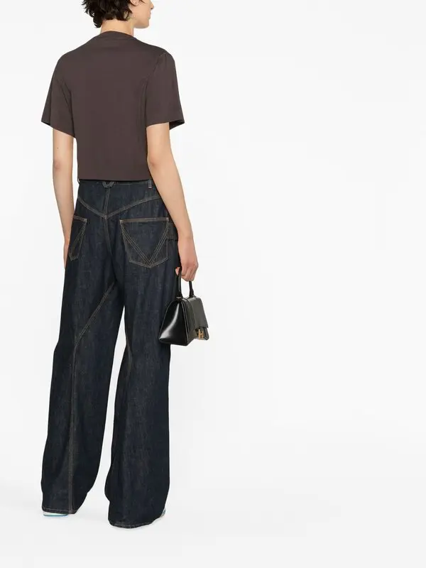 Off-White Cropped Logo T-shirt