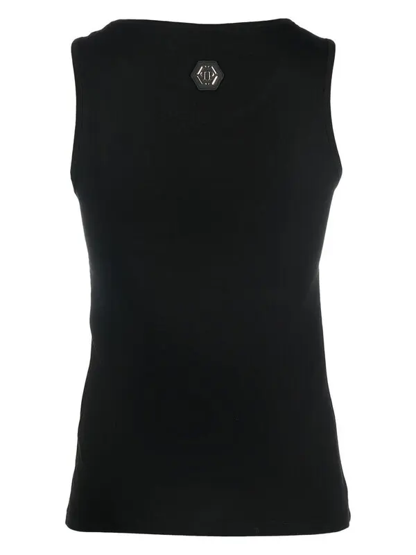 Philipp Plein Teddy Plein Sleeveless Tank Top - Black
