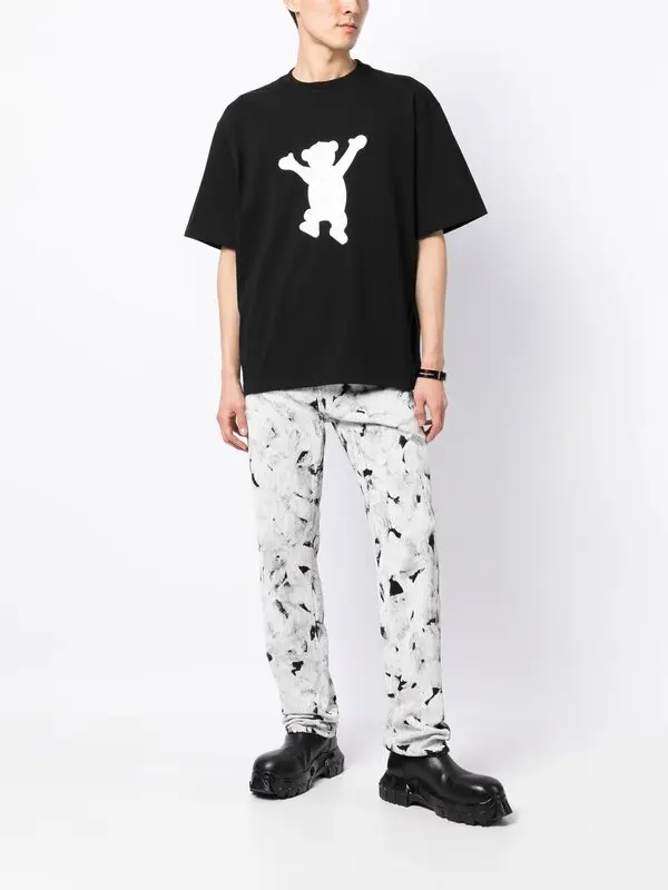 We11Done Teddy Bear Print T-shirt - Black