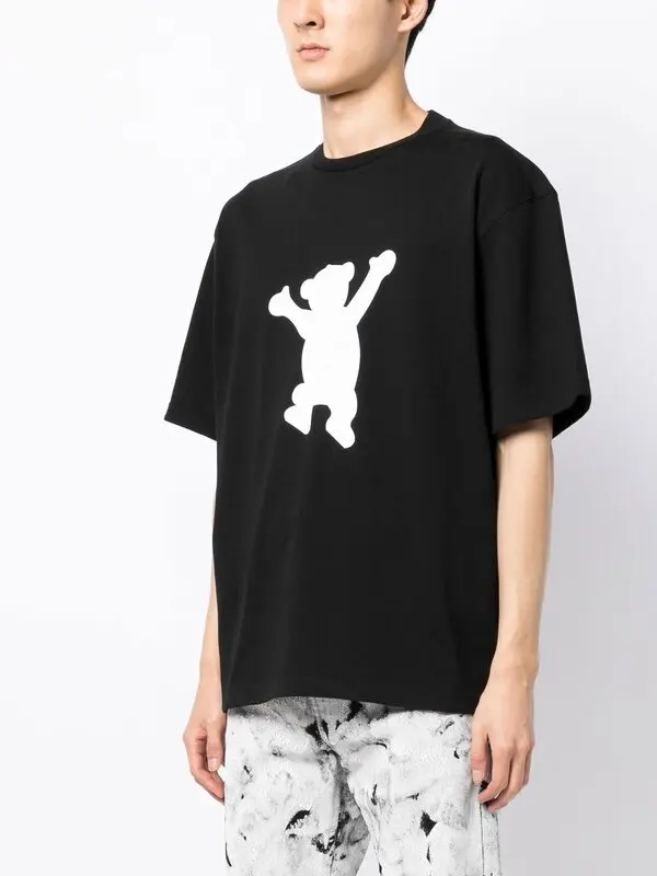 We11Done Teddy Bear Print T-shirt - Black
