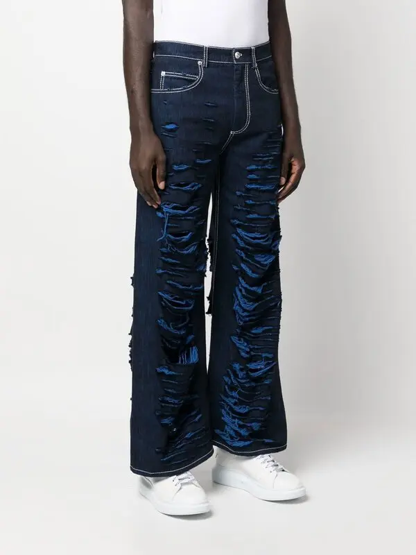 Marni Distressed Straight-leg Jeans