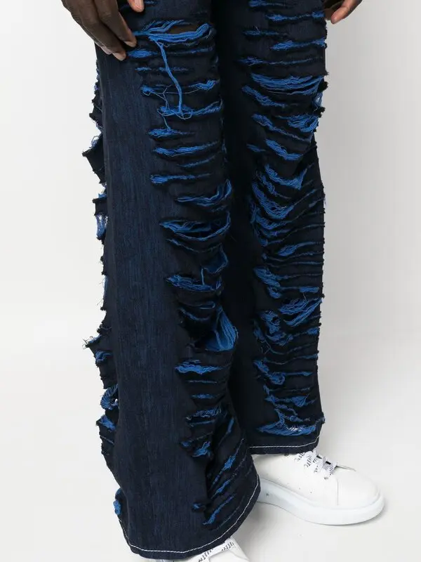 Marni Distressed Straight-leg Jeans