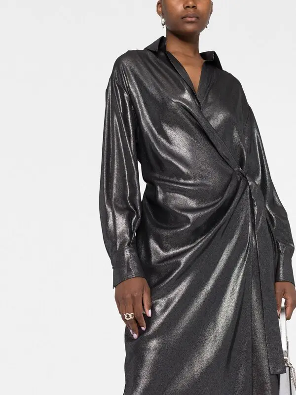 Brunello Cucinelli Shiny Wrap Dress