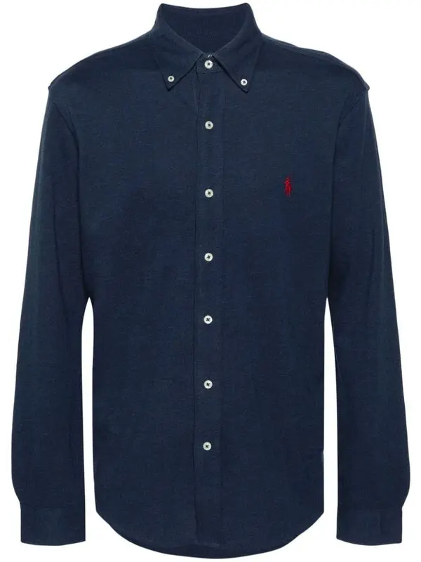 Polo Ralph Lauren Logo-embroidered Button-down Shirt - Blue