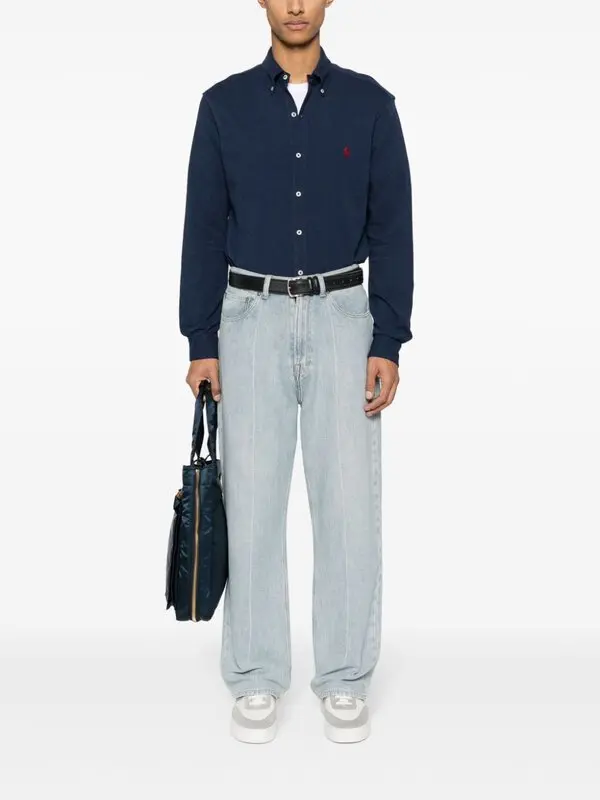 Polo Ralph Lauren Logo-embroidered Button-down Shirt - Blue