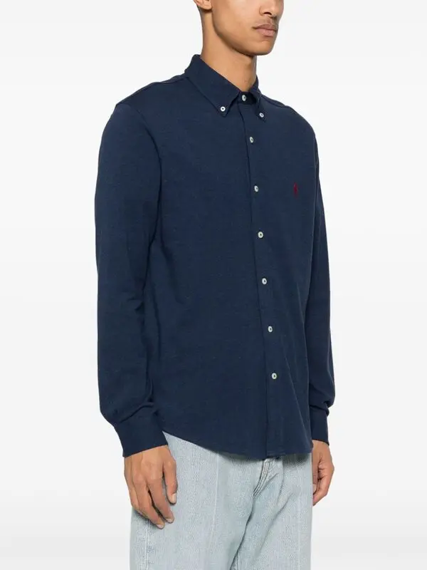 Polo Ralph Lauren Logo-embroidered Button-down Shirt - Blue