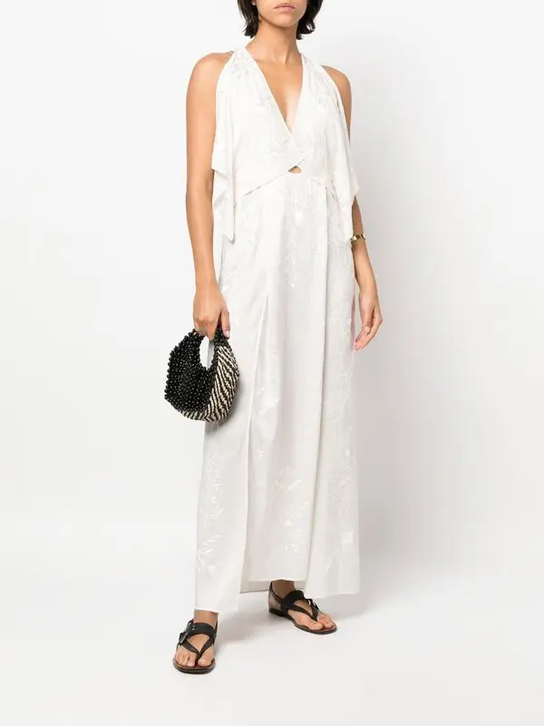 Zeus+dione Pomaki Floral-embroidered Silk Maxi Dress