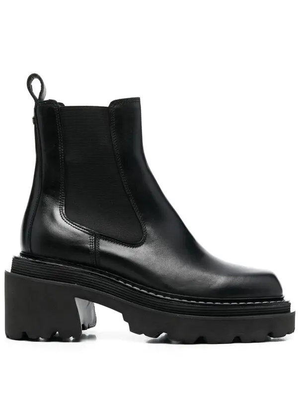 Sandro Square Toe 80mm Boots - Black