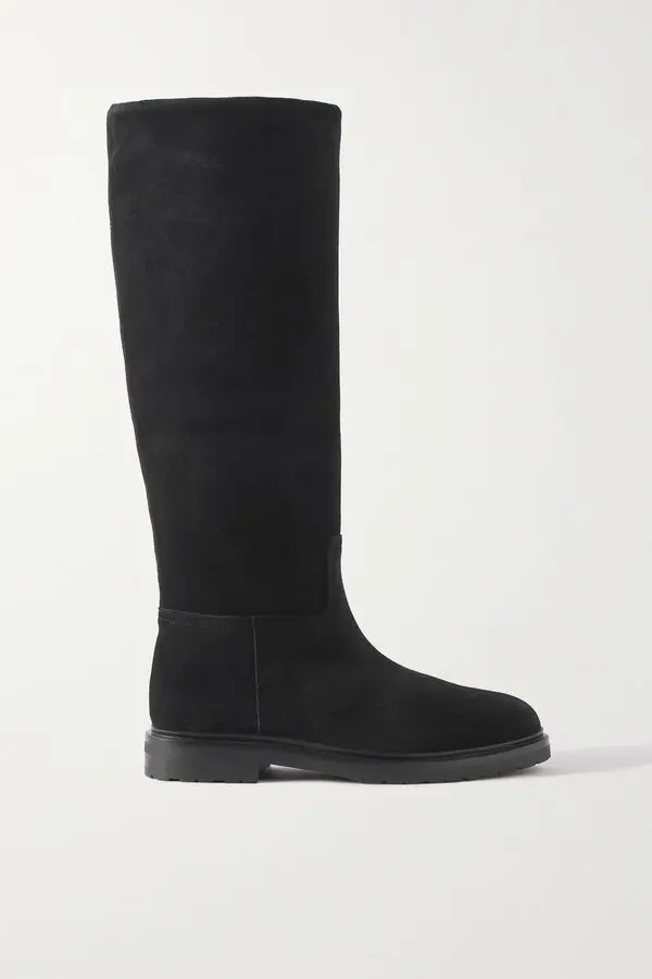Legres Shearling-lined Suede Knee Boots
