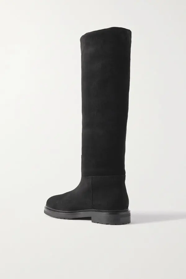 Legres Shearling-lined Suede Knee Boots