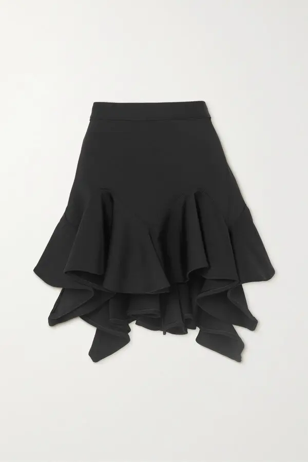 Givenchy Asymmetric Ruffled Mini Skirt