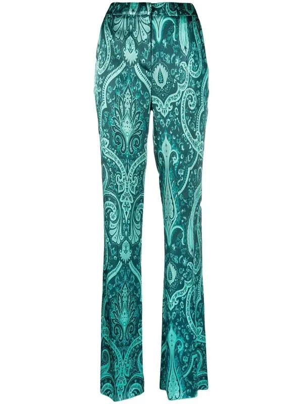 Etro Paisley-pattern Flared Trousers