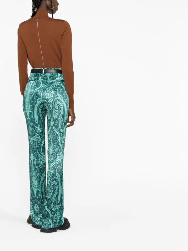 Etro Paisley-pattern Flared Trousers